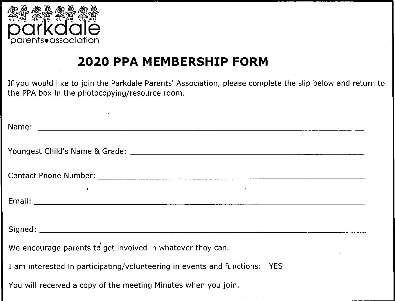 Parkdale Parent's Association (PPA)